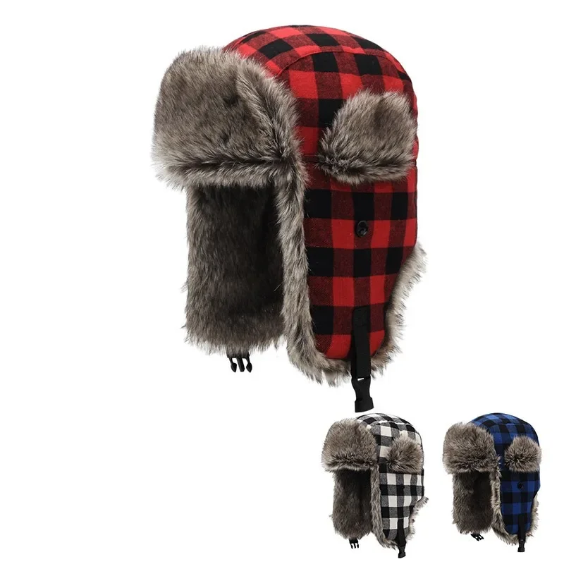 Warm Thick Ushanka with Plaid Pattern | Free Shipping!